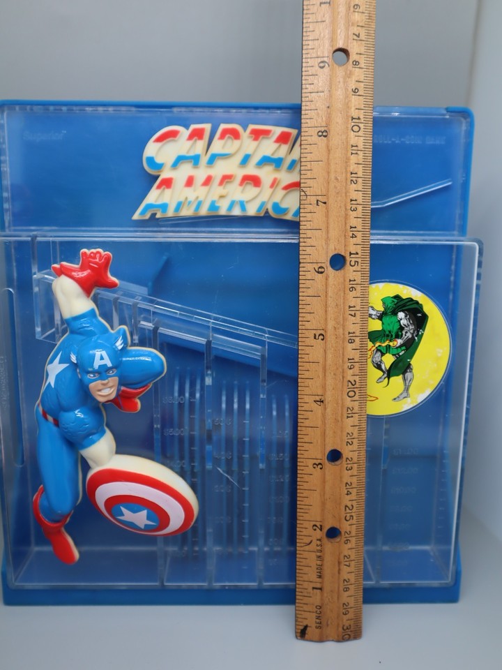 VTG LOT 1984 Marvel CAPTAIN AMERICA Roll-A-Coin Toy Bank Superior ...