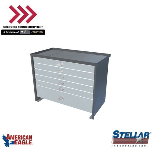 Stellar 14001, (6) Drawer Heavy-Duty Steel Toolbox- 26.5"H x 34"W x 18. ...