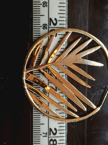 Ella Stein .14 Carat Natural Diamonds Gold Plated Sterling Silver Palm ...