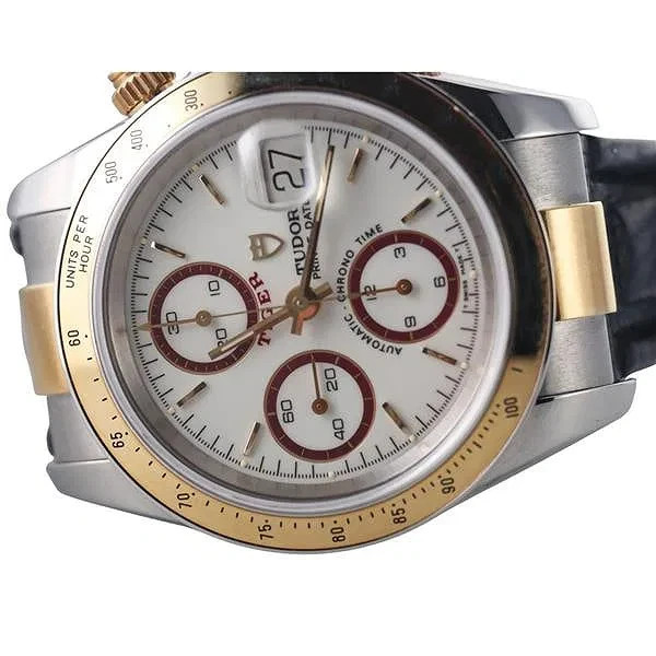 Nice TUDOR Oyster Tiger Prince Date Chrono 40mm Steel 18K 79263 Black ...