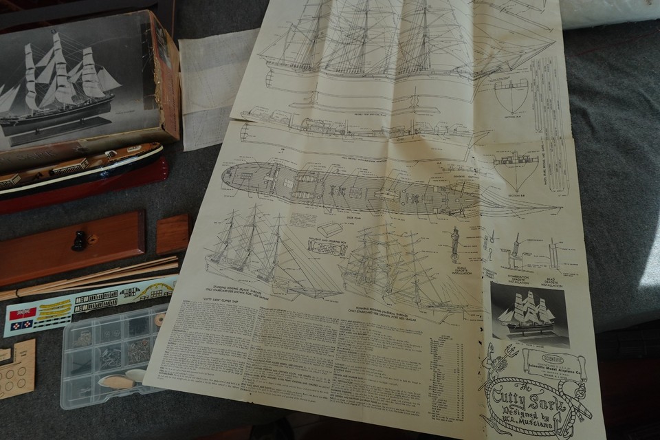 Cutty Sark Model Ship Kit #163-1295 by Scientific Models, Wood hull ...