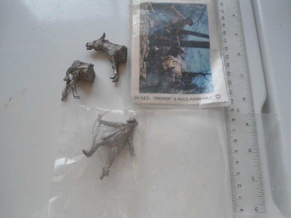 toy soldier Monarch Sanderson little big horn 54mm metal packer Mule ...