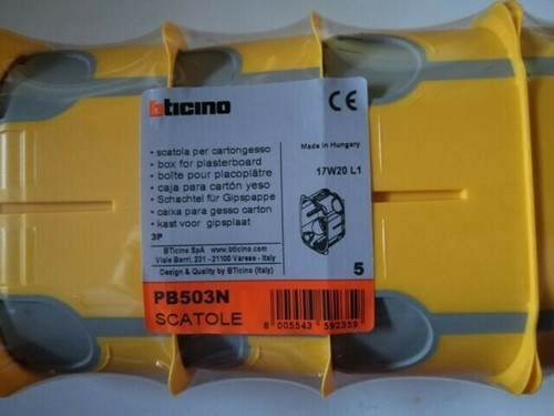 Bticino PB503N N°5 scatole da incasso 3 moduli per cartongesso | eBay