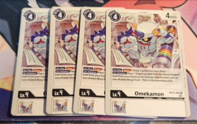 x4 Digimon Versus Royal Knights OMEKAMON BT13-093 White Uncommon | eBay