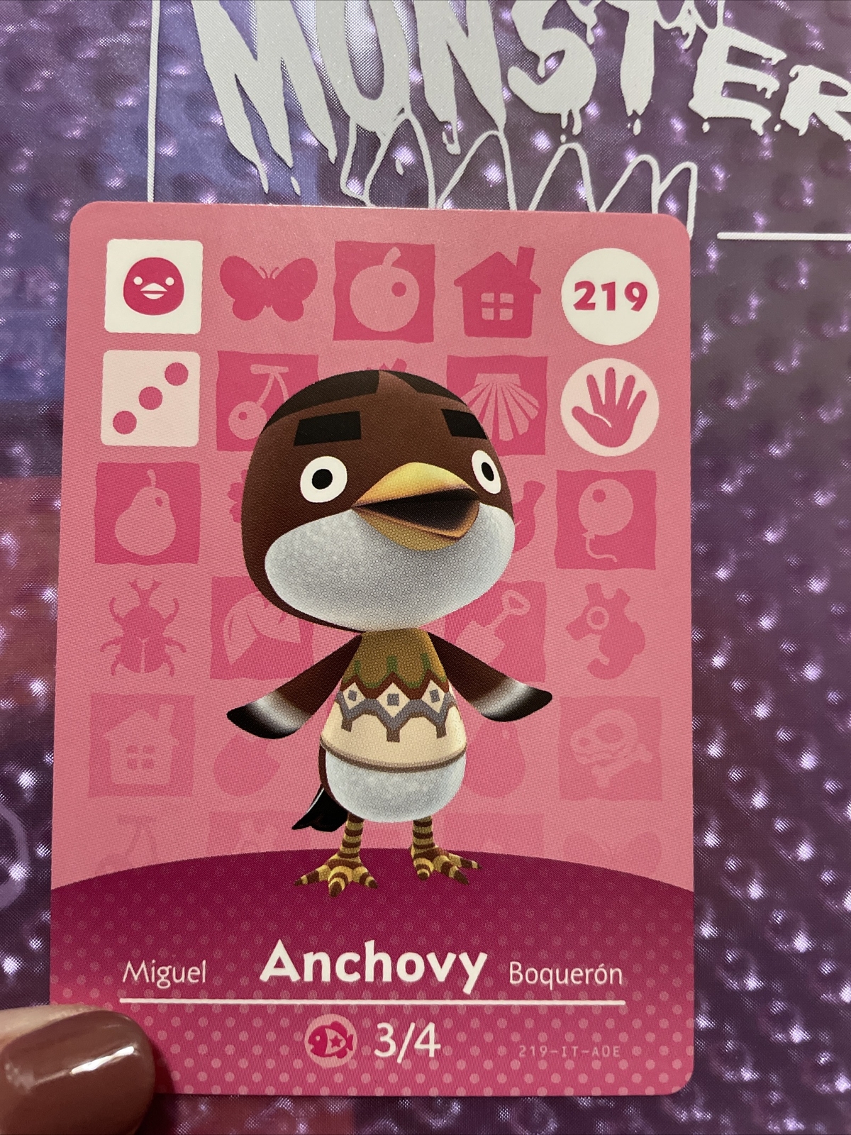 Anchovy # 219 Animal Crossing Amiibo Card Horizon Series 3 MINT NEVER ...