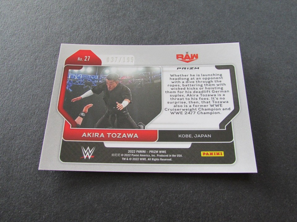 2022 Prizm WWE Akira Tozawa Card #27 Premium Box Set Prizm /199 | eBay