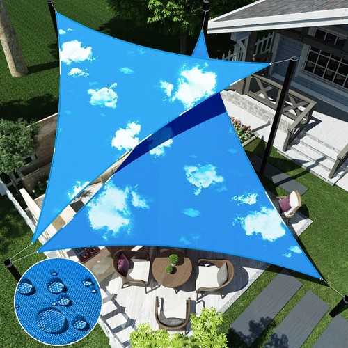 16' Waterproof Shade Sail Triangle Patio Outdoor Garden Sun Canopy ...
