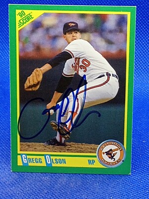 AUTOGRAPH AUTO Gregg Olson 1990 Score #63 | eBay