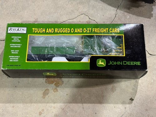 MTH PREMIER JOHN DEERE CRANE AND TENDER TRAIN CAR SET O SCALE | eBay