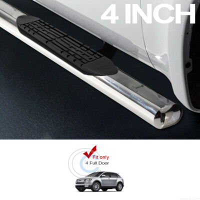 For 07-14 Ford Edge/Lincoln MKX 4" Oval Chrome Side Step Nerf Bars ...
