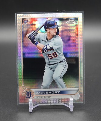 2022 Topps Chrome ZACK SHORT RC Prism Refractor Parallel #86 Detroit ...