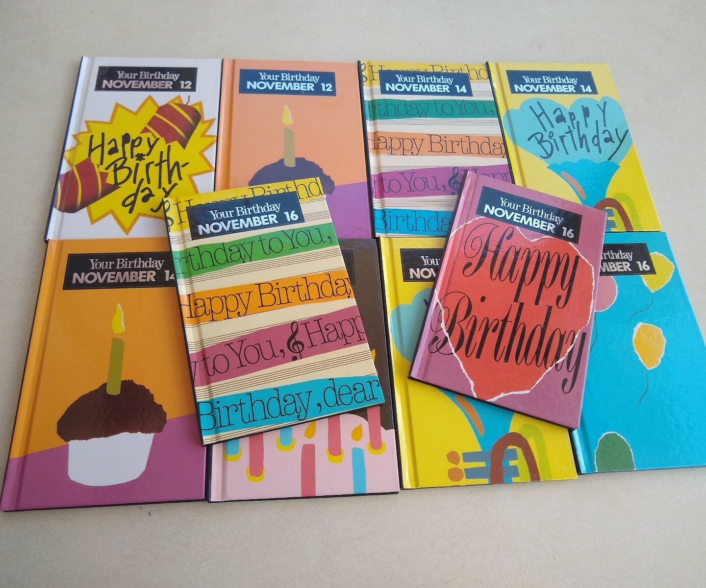 Birthday Books November Hardcover Natalis Press 1990's 8 1/4"L x 5 1/4 ...