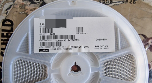 Murata 4.7uF, DC25V MLCC Medical Grade GCH31CR71E475KE01L New Reel 2000 ...