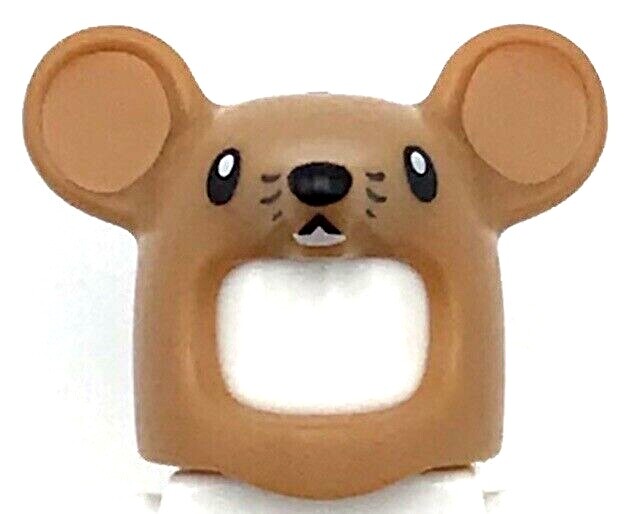 Lego New Minifigure Headgear Head Cover Costume Mask Mouse Rat Black ...