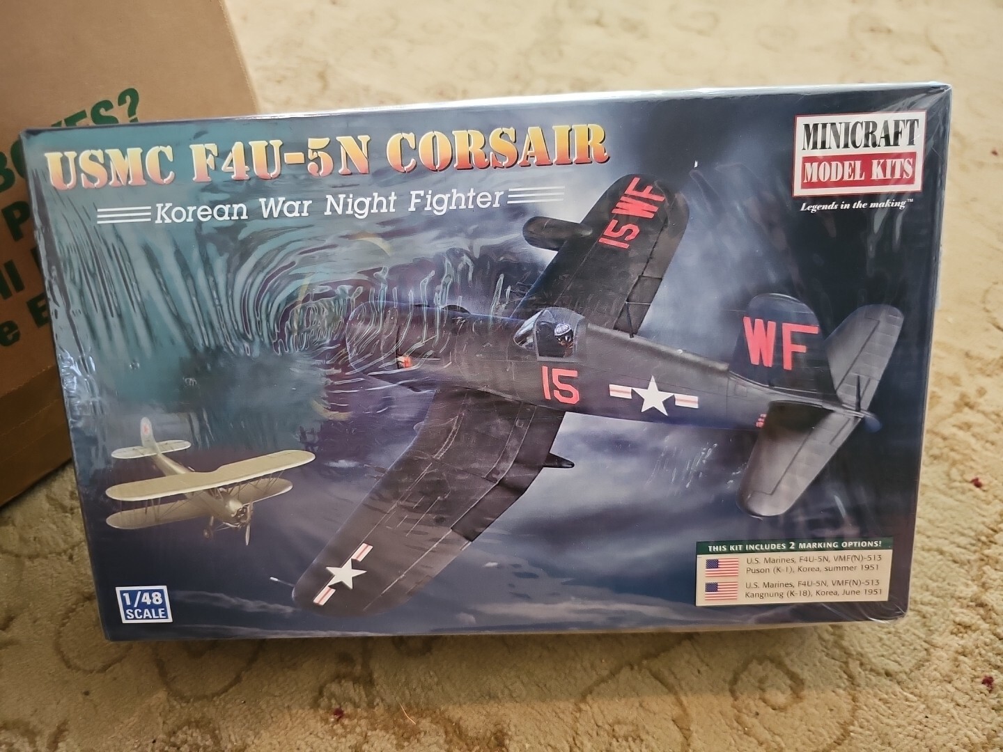 Minicraft Model Kit USMC F4U-5N Corsair Military Fighter 1:48 Scale | eBay