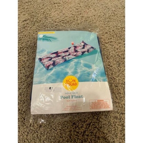 New Sun Squad Inflatable target Pool Float Built-in Pillow 5ft 7 1/2 ...