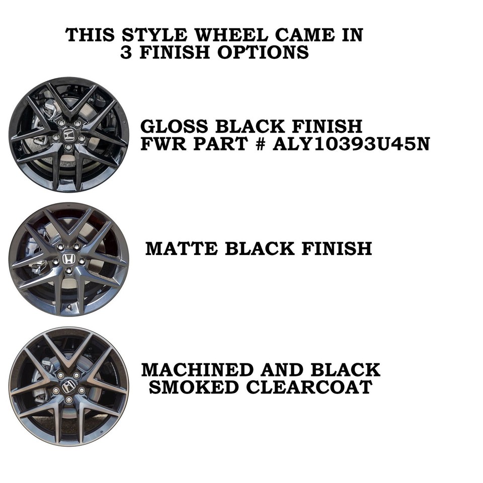 New 18" Gloss Black Replacement Alloy Wheel Rim for 2022-2024 Honda ...