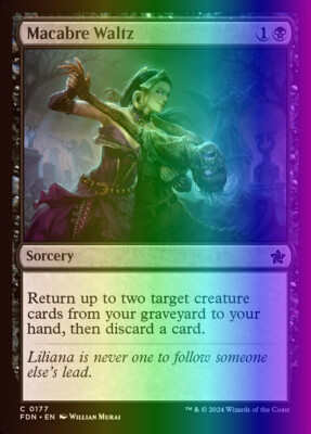 MTG Magic the Gathering Macabre Waltz (177/789) Foundations LP FOIL | eBay