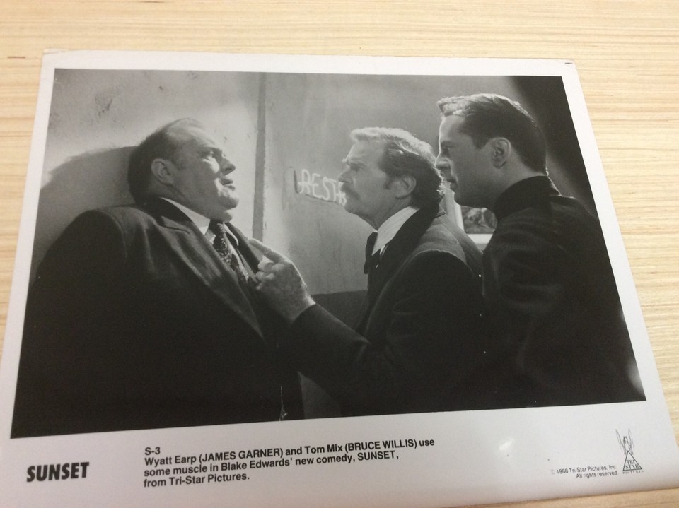 1988 Sunset Bruce Willis James Garner Original Press Photo 8x10 B/W | eBay