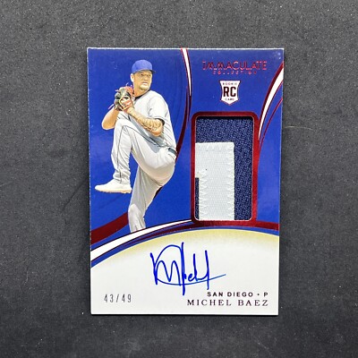 Michael Baez 2020 Immaculate RPA Rookie Rookie Auto Jersey Patch 43/49 ...