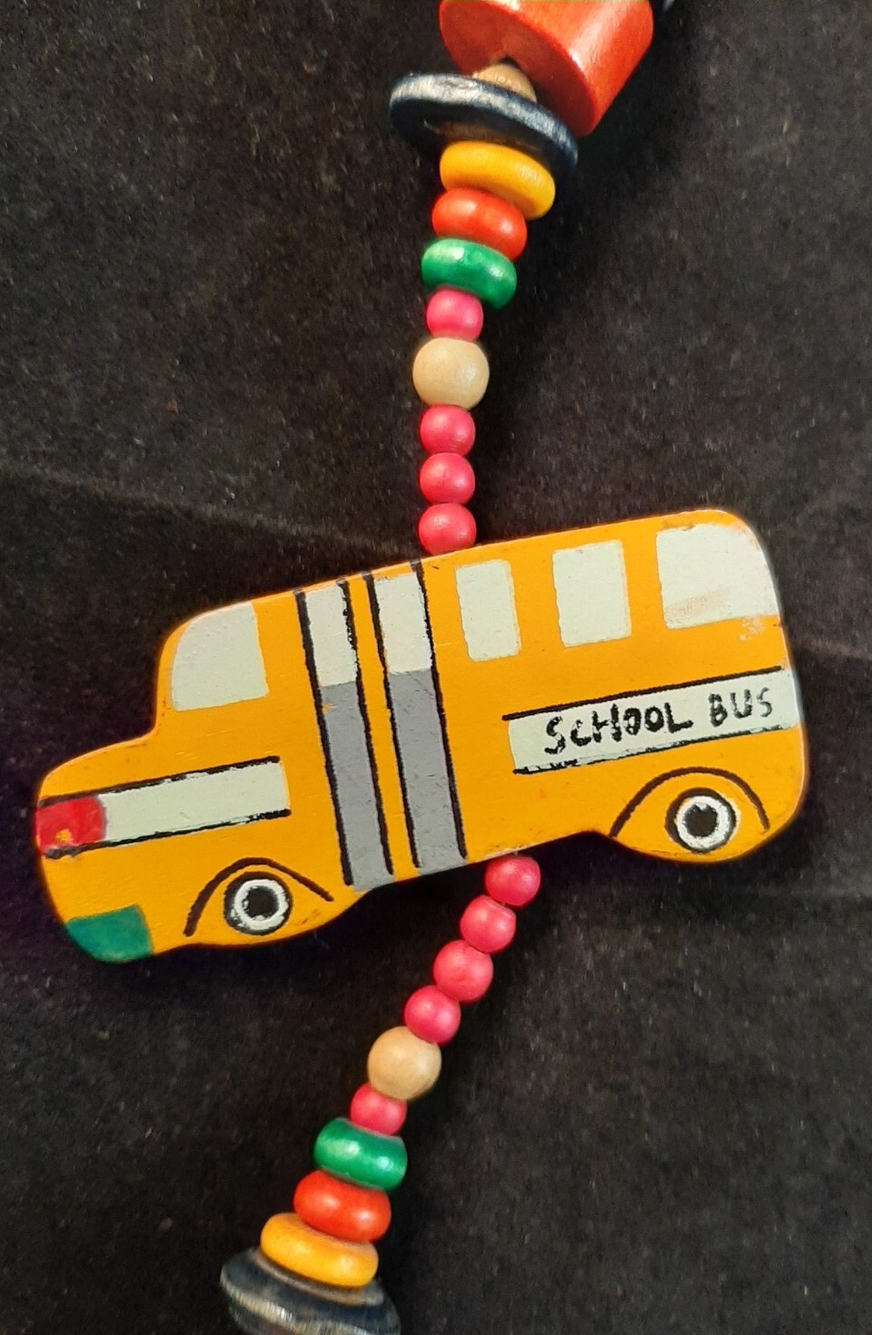 Vintage Haute Couture Wood Teacher Apple School Bus #… - Gem