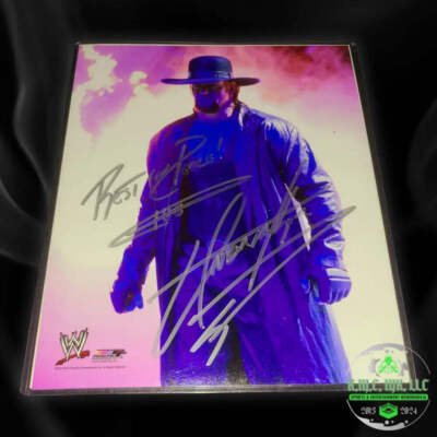*WWE THE UNDERTAKER SIGNED AUTOGRAPHED & INSCRIBED "REST IN PEACE ...