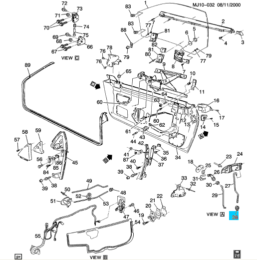 GM NOS PART 16675980 16640343 (2) DOOR LOCK ROD CLIPS 1995-2009 GM | eBay