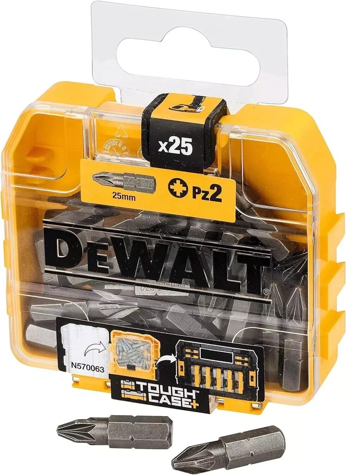 Dewalt 25 X PZ2 Impact Torsion Screwdriver Bits FLEXTORQ Tough Carry ...