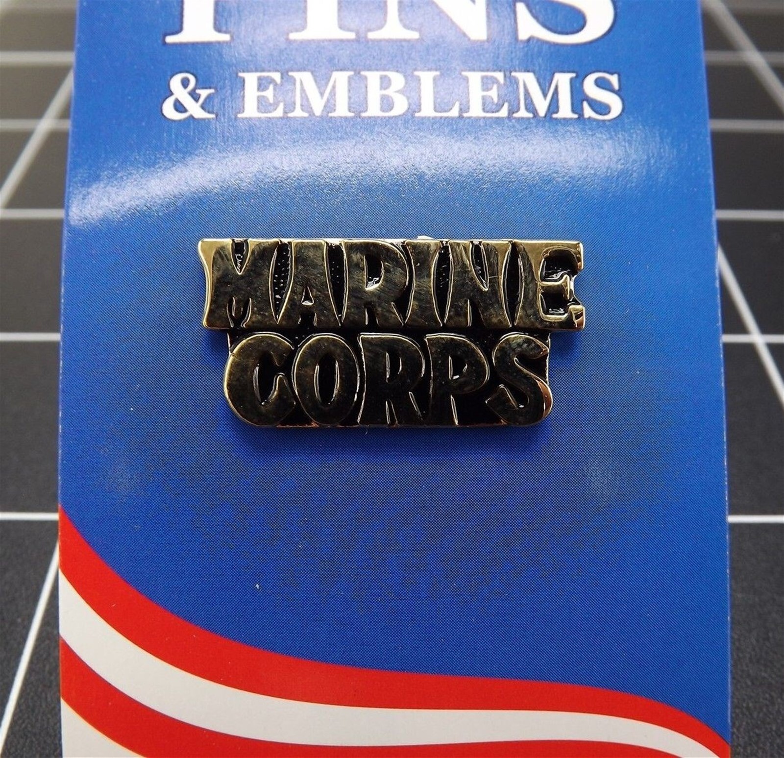 BRAND NEW Lapel Pin Gold Tone "MARINE CORPS" SCRIPT USMC 1" | eBay