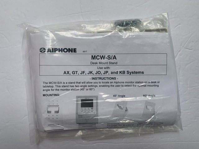 -Aiphone MCW-S/A Desk Mount Stand for AX GT JF JK JP JO and KB Systems ...