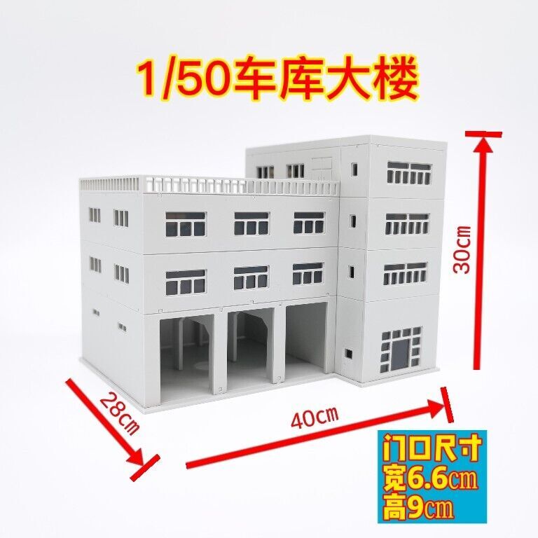 Diorama HO/N Scale Railway Layout City Fire Station Scene Display ...