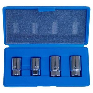4Pc Stud Extractor Remover Socket Set 1/2'' Drive Removing Broken Studs ...