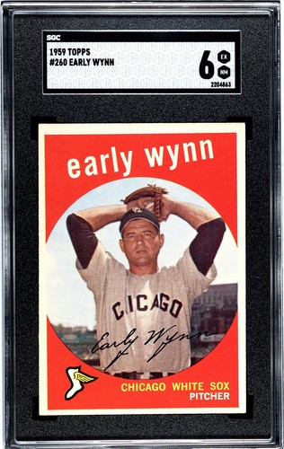 Early Wynn 1959 Topps Baseball Card #260- SGC Graded 6 EX-NM (Chicago ...