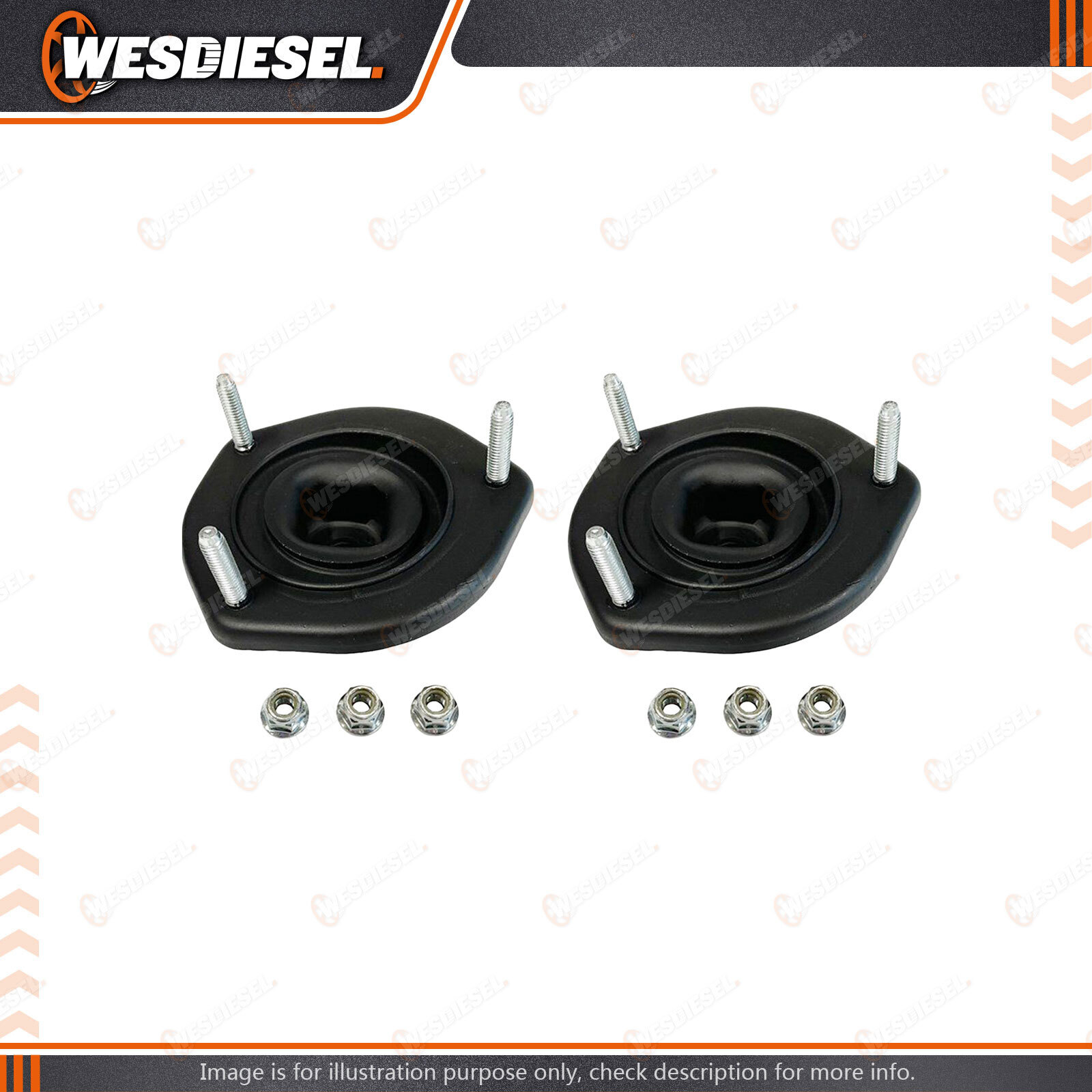 2 x Rear KYB Strut Top Mounts fits Lexus ES300 MCV30R 1MZ-FE 3.0L V6 ...