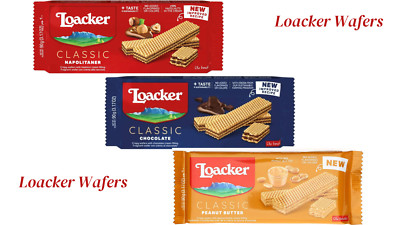 Loacker Wafers Chocolate Hazelnut & Peanut Butter 90g–Crispy Light ...
