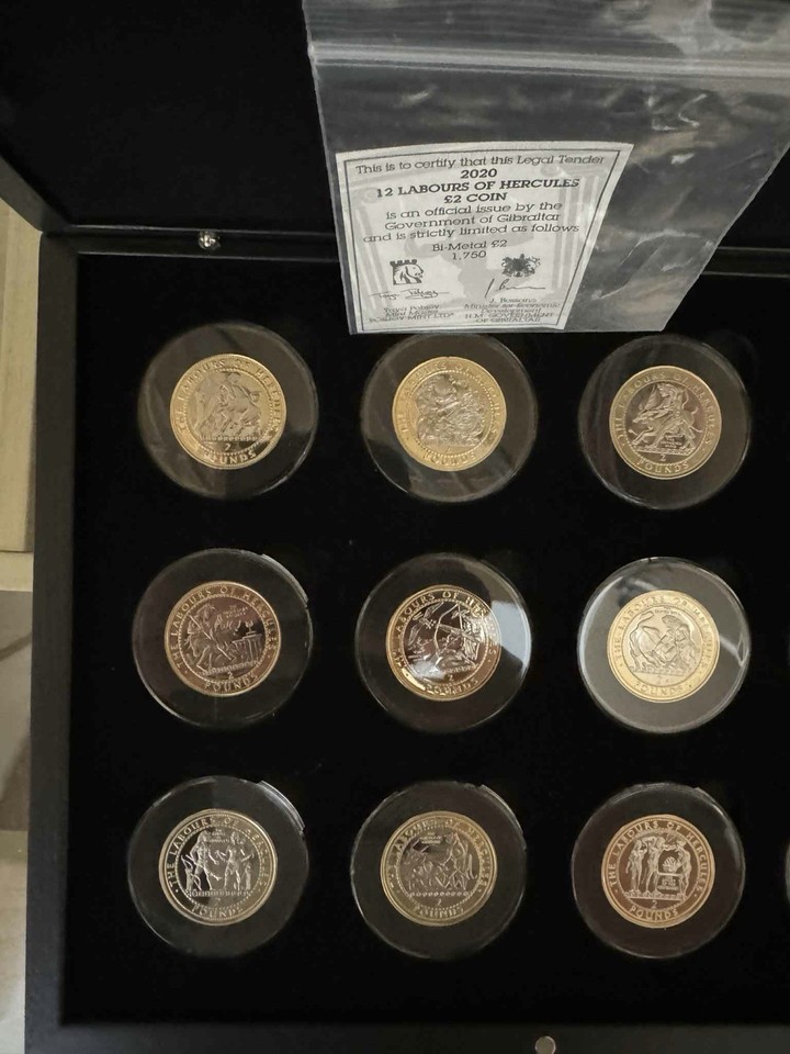 Gibraltar - Full set of the 12 Labours of Hercules £2 Coins in a ...