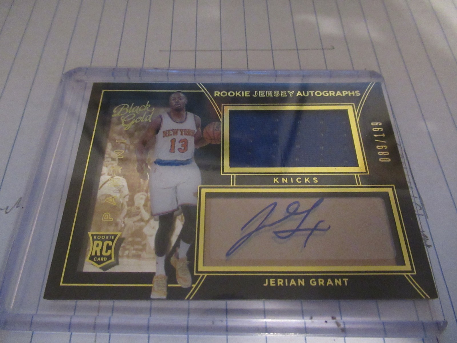 Jerian Grant Relic/Autograph 89/199 Black Gold Knicks | eBay