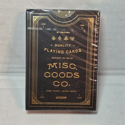 Misc. Goods Co. Playing Cards Deck 3rd Edition / Black & Gold Embossed ...