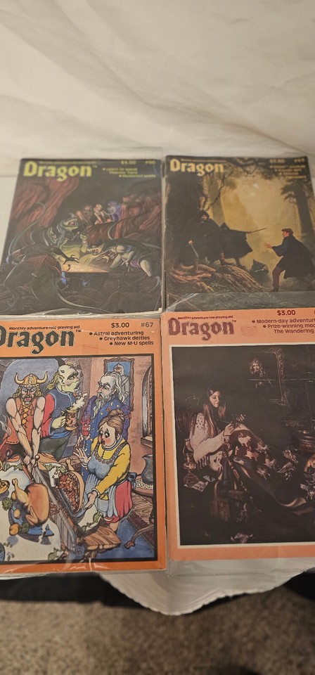 TSR Dragon Magazine Lot issues #57, 63, 66, 67 Dungeons & Dragons 1982 | eBay