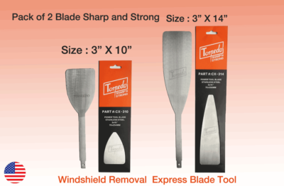 Windshield Removal cut out Express Blade Tool 3 x 10 inch, 3 x 14 inch ...