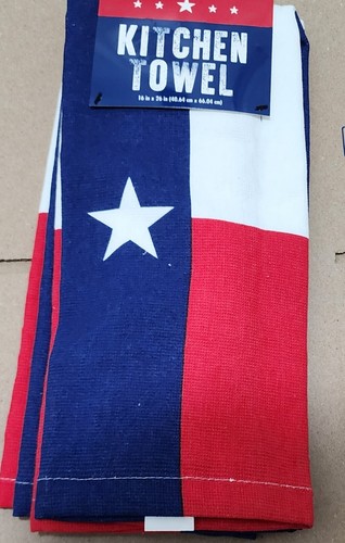 Kitchen Towel Set 2 Flag pattern Western Texas Red White Blue | eBay