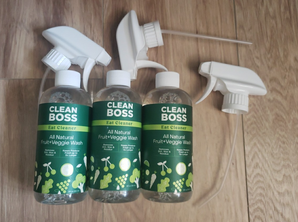 JOY Clean Boss Eat Cleaner Fruit Veggie Natural Wash & Preserver 3-pc ...