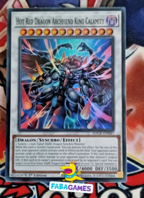 🇬🇧 YU GI OH HOT RED DRAGON ARCHFIEND KING CALAMITY – SDCK EN047 SUPER ...
