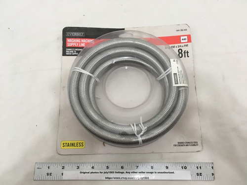 (1) NEW Everbilt Washing Machine 8ft Supply Line 3/4" FHT - 1001 280 449 (sw) | eBay