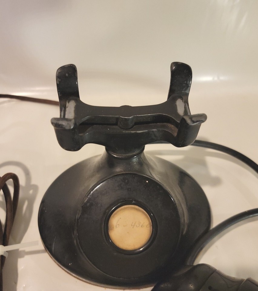 Vintage 1926-38 Western Electric D1 Metal Non-Dial Desk Phone + E1 ...