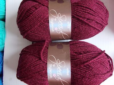 Stylecraft Aran yarn, Burgundy, lot of 2 (214 yds each) | eBay