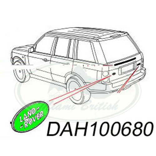 LAND ROVER REAR LOGO EMBLEM DECAL STICKER BADGE RANGE RR SPORT 06-09 ...