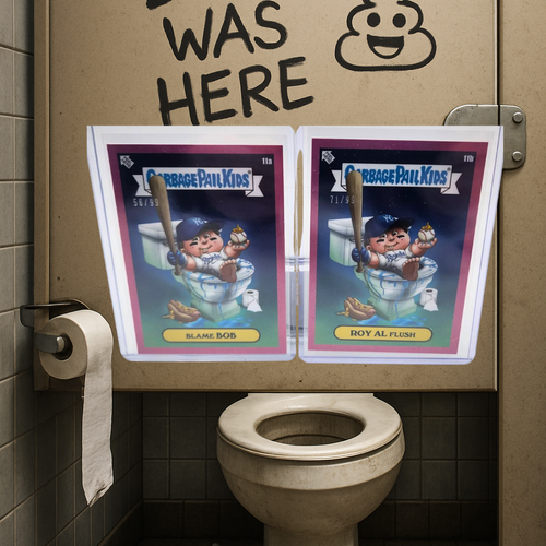 2022 Topps MLB x GPK Blame Bob 11a Roy Al Flush 11b Pink Foil /99 Bobby ...