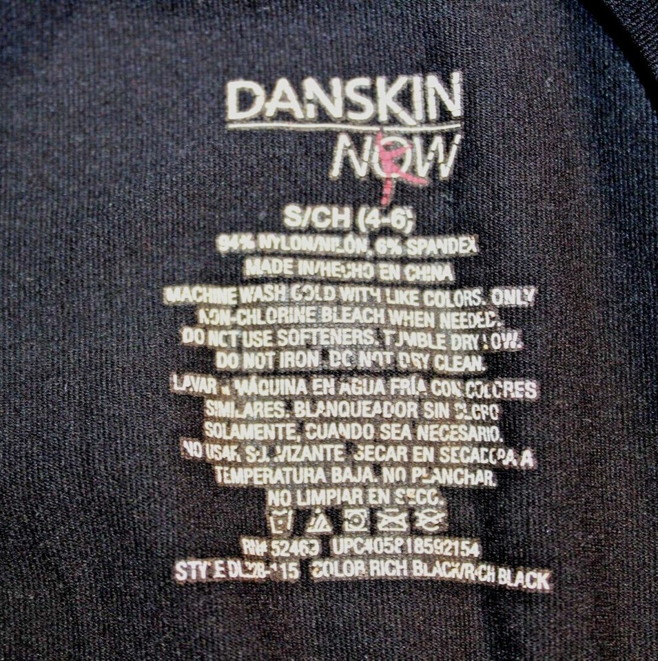 Womens Danskin Now Cropped Capri High Waist Leggings Small 4-6 Black ...