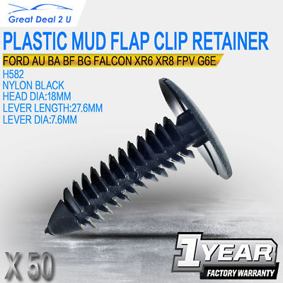 Plastic Mud Flap Clips Retainer Fit Ford AU BA BF BG Falcon XR6 XR8 G6E ...